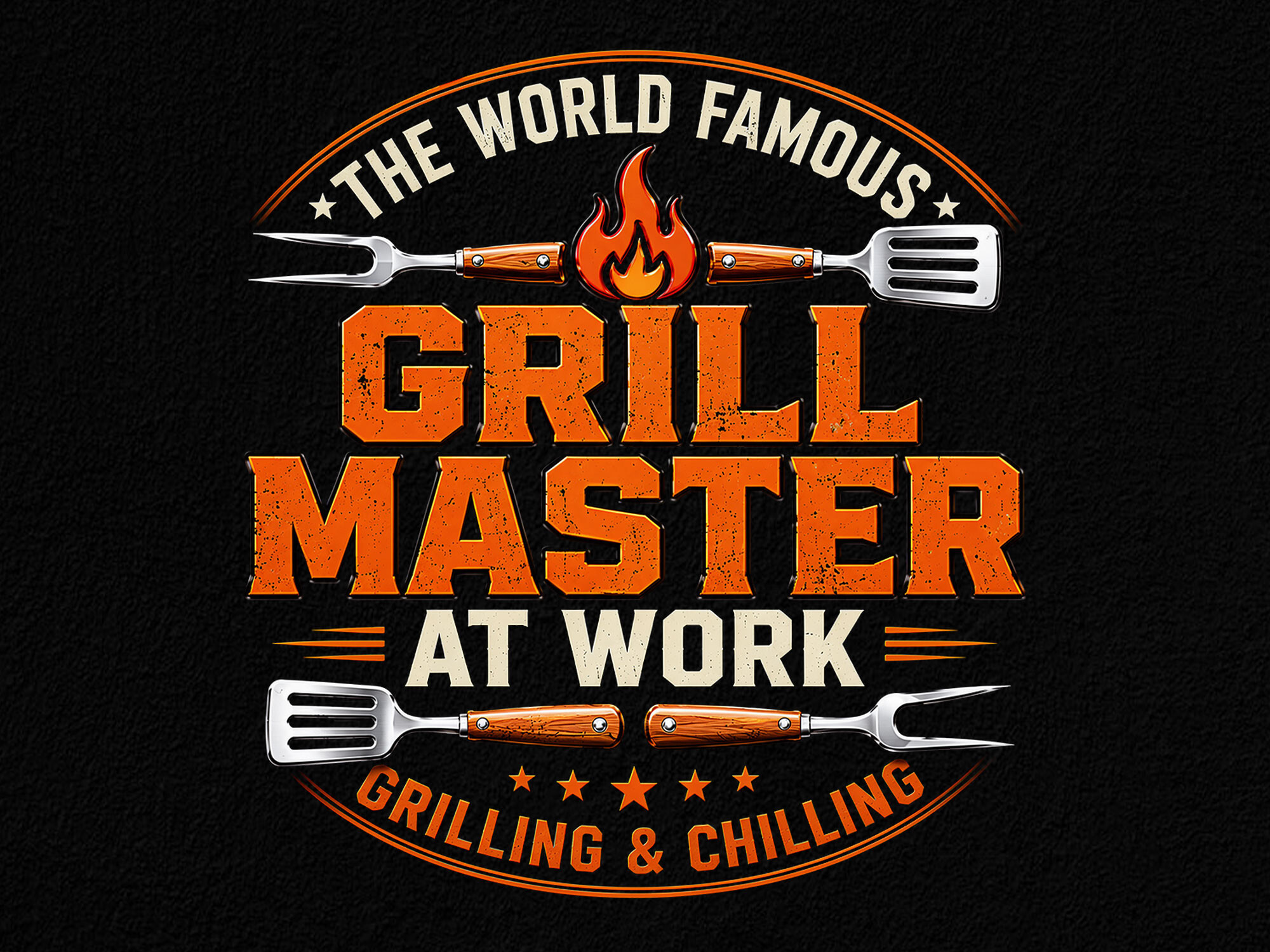 Grill Master at Work Flame BBQ PNG Art Graphic by Resal4019 · Creative ...