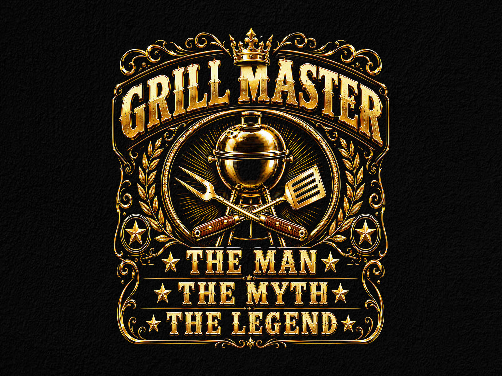 Grill Master the Legend Golden PNG Art Graphic by Resal4019 · Creative ...