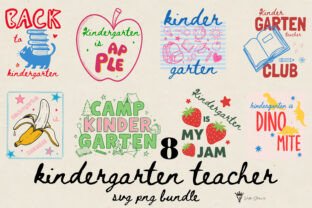 Kindergarten Teacher SVG PNG Bundle Graphic by Vector-Studio16 ...