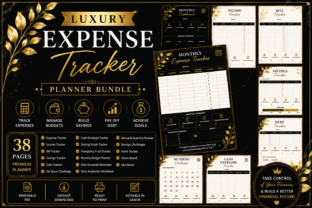 Luxury Expense Tracker Planner Graphic by Azhir · Creative Fabrica