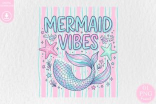 Mermaid Vibes PNG, Cute Mermaid Tail PNG Graphic by Rose Art · Creative ...