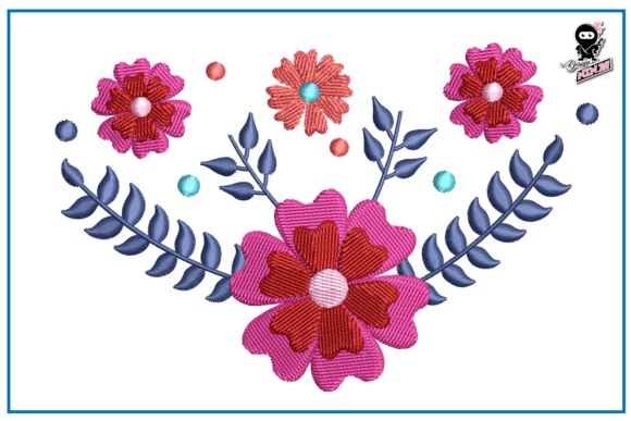 Oaxaca Flowers Border · Creative Fabrica