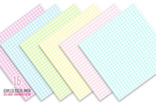Pastel Gingham Digital Paper Svg Graphic by Josehysf · Creative Fabrica