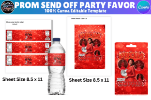 Red Prom Send off Party Favor Template Gráfico por Tempvora Magic ...
