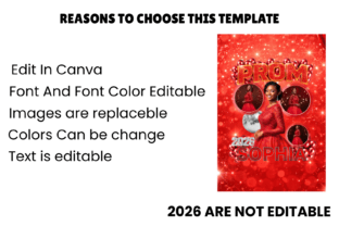 Red Prom Send off Party Favor Template Gráfico por Tempvora Magic ...