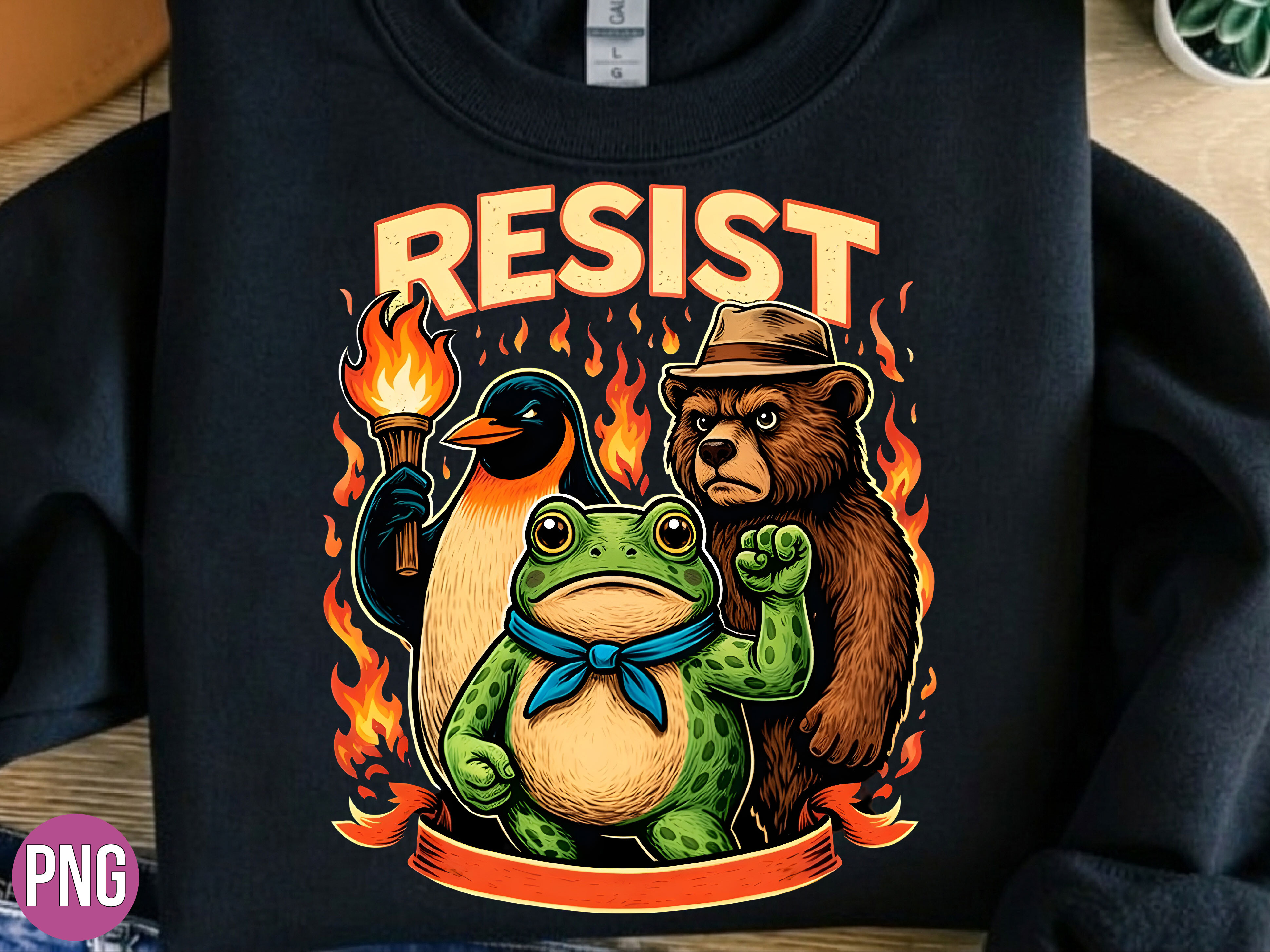Resist Frog Penguin Bear Protest PNG Graphic by MERA STORE · Creative ...