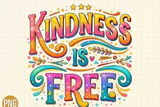 Retro Kindness is Free Typography PNG Graphic by Aria Creates ...