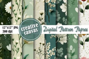 Sage Green Floral Seamless Pattern Graphic by Creative Canvas ...