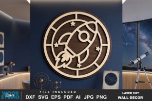 Space Adventure Wall Art Laser Cut SVG · Creative Fabrica