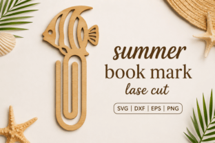 Summer Fish Paper Clip Bookmark SVG · Creative Fabrica