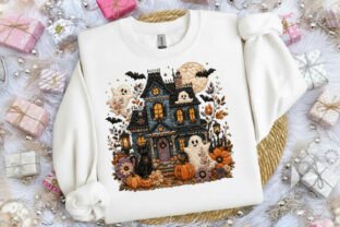 Vintage Haunted House Halloween PNG Graphic by Vintage Expert ...