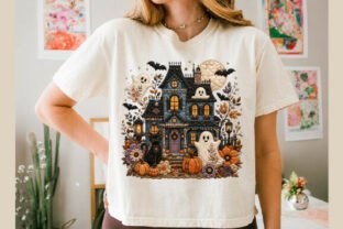 Vintage Haunted House Halloween PNG Graphic by Vintage Expert ...