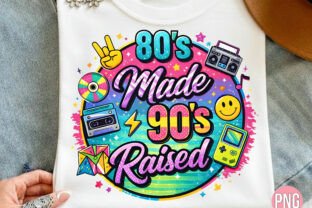 80s Made 90s Raised Retro Neon PNG Graphic by Trendy Bee · Creative Fabrica