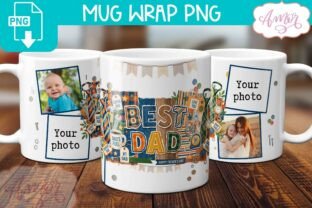 Best Dad Photo Mug PNG Template Graphic by Amorclipart · Creative Fabrica