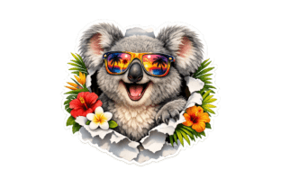 Cool Koala Tropical Wall Break Illustration par dogstar4535 · Creative ...