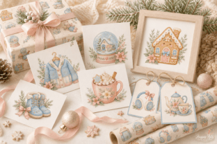Cozy Winter Christmas Clipart PNG Bundle Graphic by Hassas Arts ...