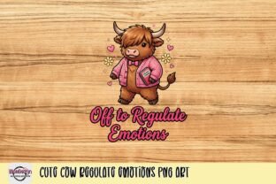 Cute Cow Regulate Emotions PNG Art Graphic by BbowDesign · Creative Fabrica