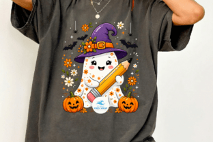 Cute Ghost Teacher Halloween Png Graphic by studiopixelwave · Creative ...