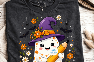 Cute Ghost Teacher Halloween Png Graphic by studiopixelwave · Creative ...