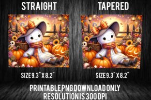 Cute Ghost Witch Pumpkin Tumbler Wrap Graphic by Digital Duck ...