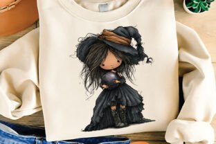 Cute Gothic Witch PNG Clipart Graphic by Craft Art · Creative Fabrica