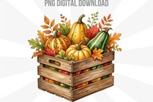 Fall Pumpkin Crate Clipart PNG Graphic by ArtbyCrystalJennings ...