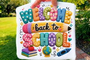 Faux Yarn Welcome Back to School PNG Graphic by Tees Town · Creative ...