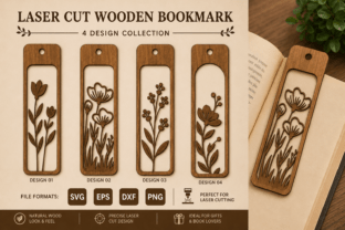 Floral Bookmark SVG, Laser Cut Files · Creative Fabrica