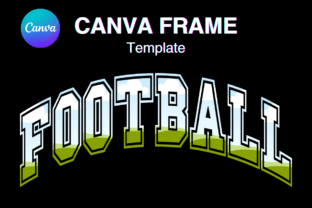 Football Canva Frame Varsity Sport Shirt Graphic by Canva Frame ...