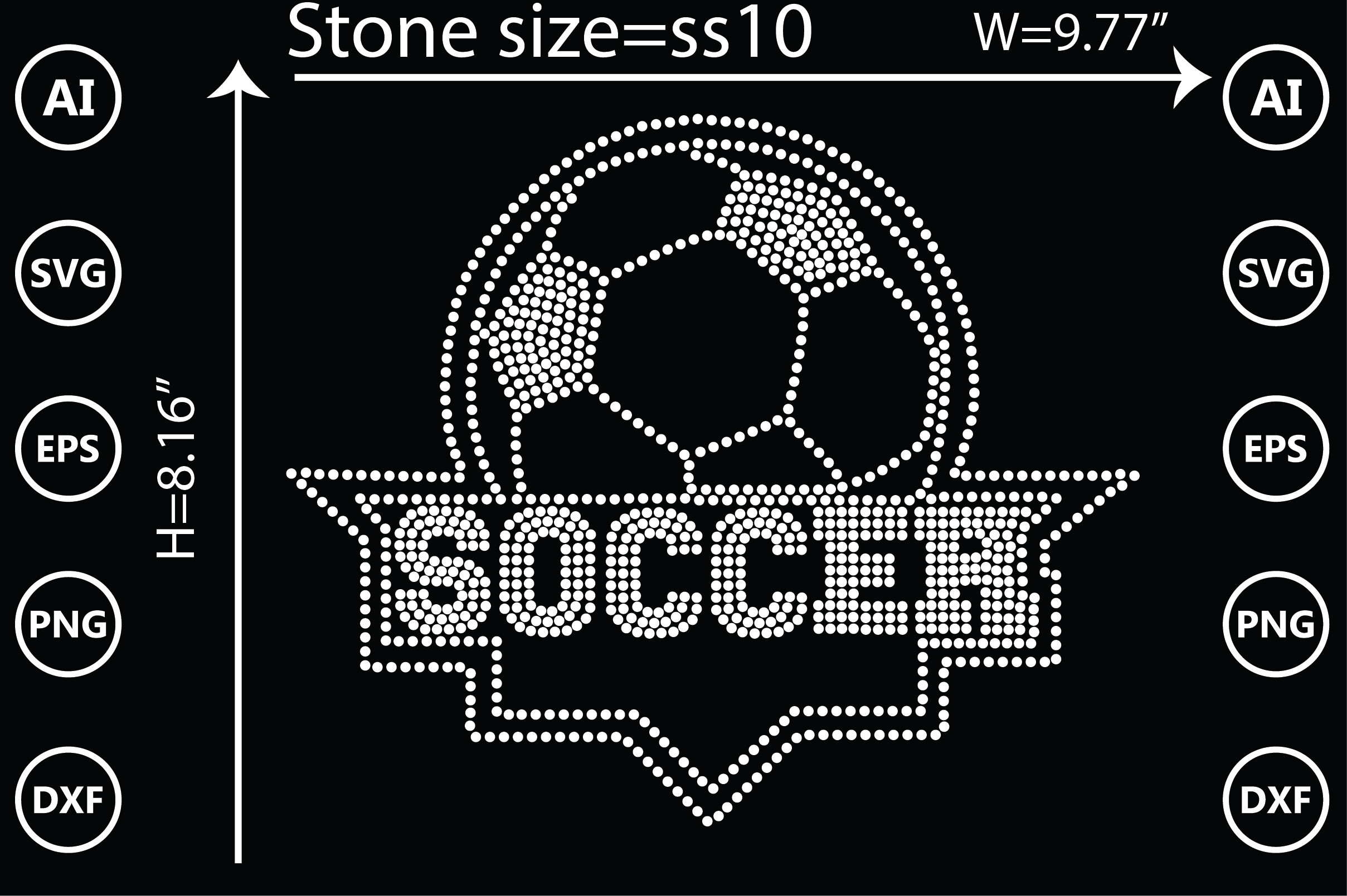 ( Football ) Rhinestone Templates Design Graphic by TRANSFORM200 ...