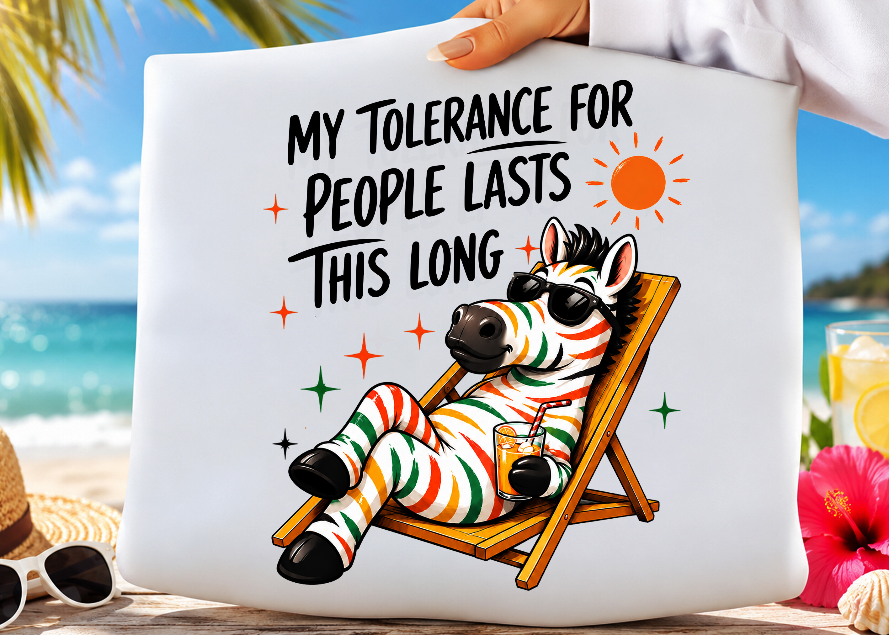 Funny Zebra Introvert Summer Vacation Graphic by Craftoria Studio ...