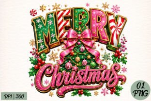 Glitter Merry Christmas PNG Graphic by Digital Artistic99 · Creative ...