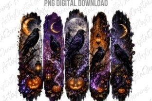 Halloween Crow Pumpkin Brushstroke PNG Graphic by ArtbyCrystalJennings ...