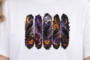 Halloween Crow Pumpkin Brushstroke PNG Graphic by ArtbyCrystalJennings ...