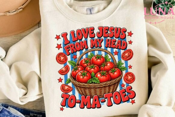 I Love Jesus Tomatoes PNG Sublimation Graphic by LunaDesignHouse ...