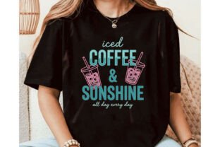 Iced Coffee and Sunshine Shirt Graphic by Strawberry Art · Creative Fabrica