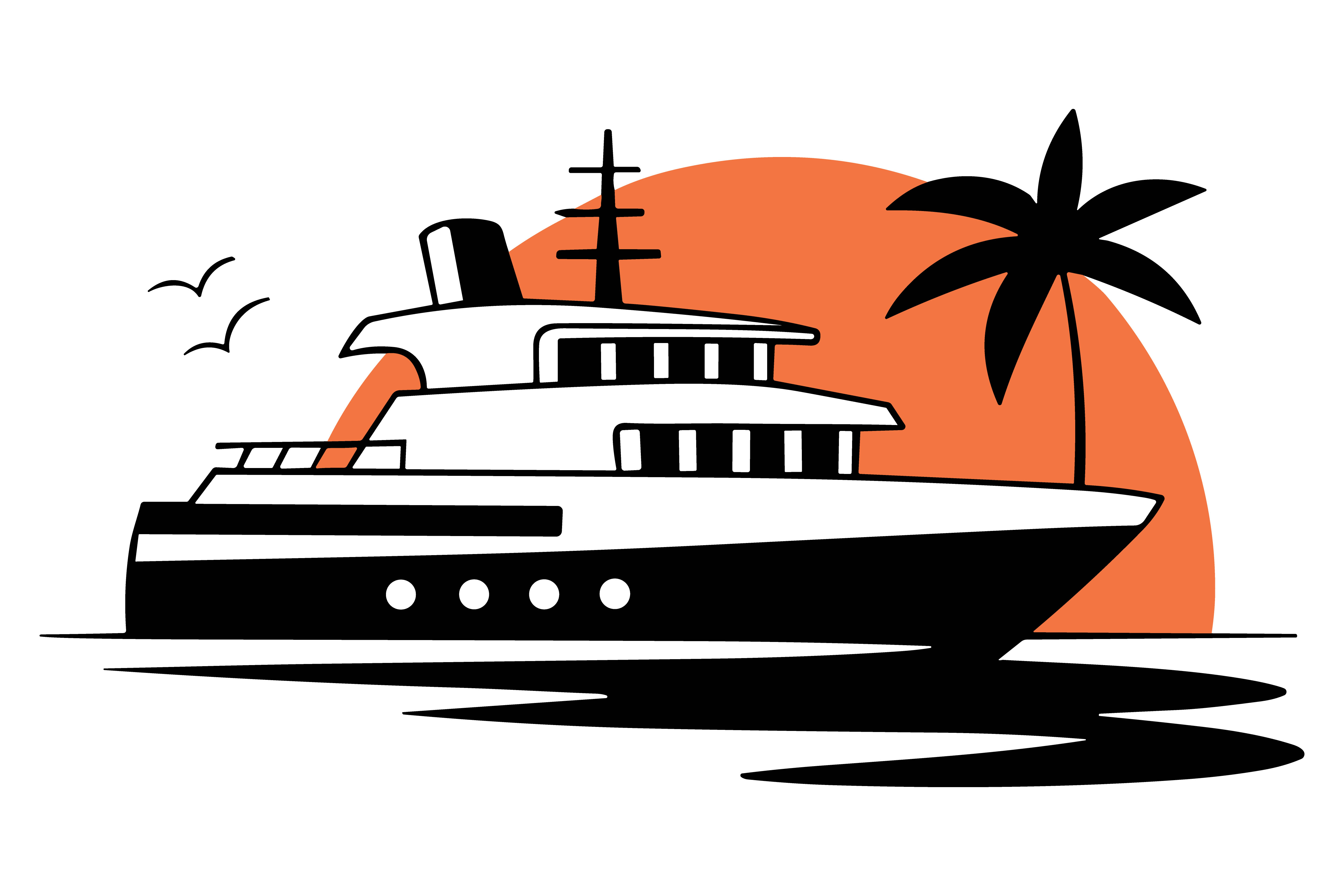 Mega Cruise Ship Vector Collection Graphic by TEE VIBE · Creative Fabrica