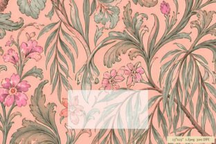 Morris Peony Willow Pink Floral Graphic by clipArtem · Creative Fabrica