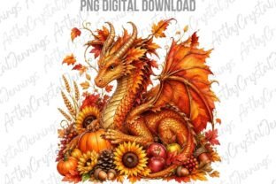 Mythical Fall Autumn Leaf Dragon PNG Graphic by ArtbyCrystalJennings ...