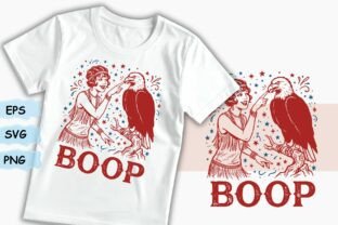 Patriotic Flapper Girl Eagle Boop Shirt Graphic by Kalilamaurice ...