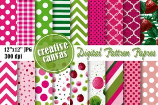 Pink & Green Polka Dot Seamless Patterns Graphic by Creative Canvas ...
