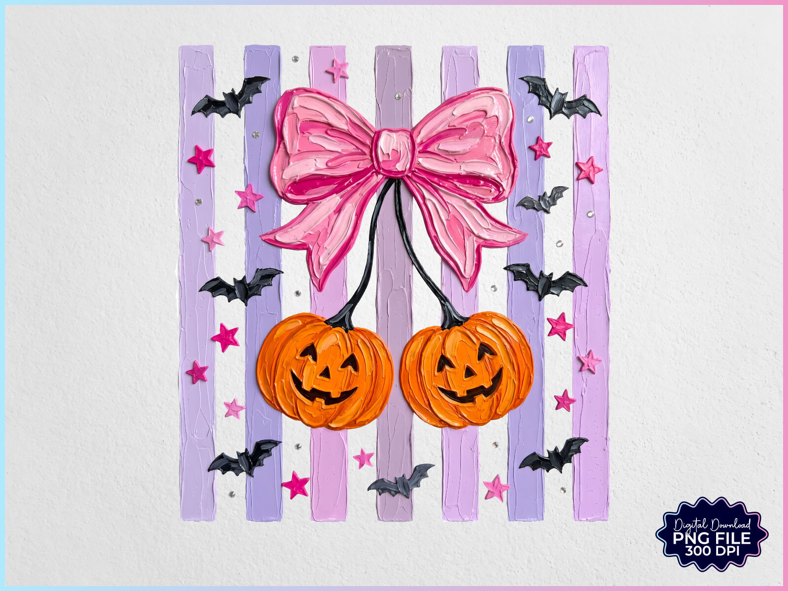 Preppy Hand Painted Pumpkin Bow PNG Graphic by Creative Community ...