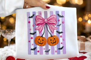 Preppy Hand Painted Pumpkin Bow PNG Graphic by Creative Community ...
