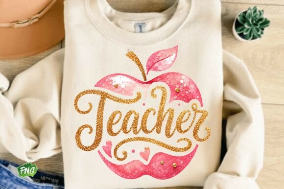 Preppy Teacher Apple Back to School PNG Graphic by OrinDesign ...