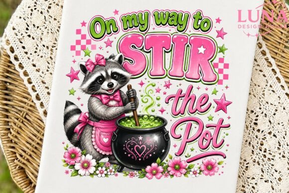 Stir the Pot Raccoon PNG Sublimation Graphic by LunaDesignHouse ...