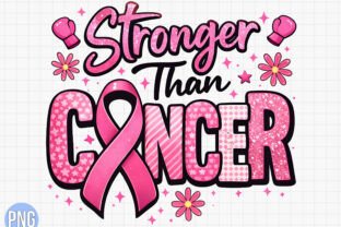 Stronger Than Cancer Pink Ribbon Bow PNG Graphic by Digital Donkey ...