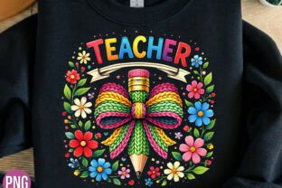 Teacher Pencil Bow Flowers T-shirt PNG Graphic by DIGITAL FOX ...