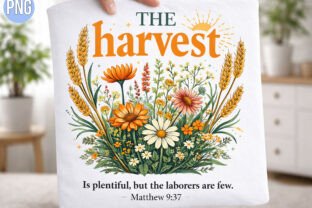 The Harvest is Plentiful Bible Cross PNG Graphic by The Black Cat ...