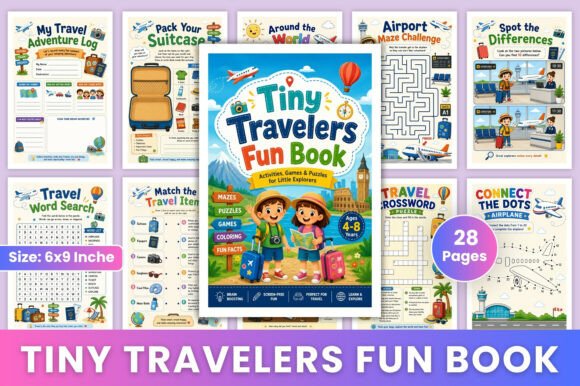 Tiny Travelers Fun Book Graphic by KDPMart · Creative Fabrica