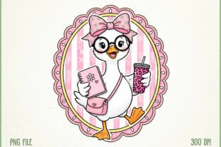 Trendy Preppy Coquette Goose PNG Graphic by SoftInk Studio · Creative ...